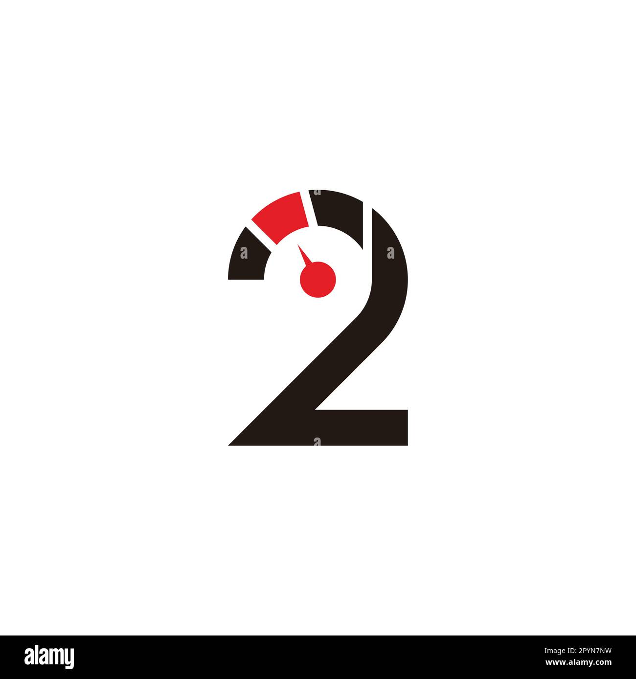 Number 2 speed, geometric simple symbol logo vector Stock Vector Image ...