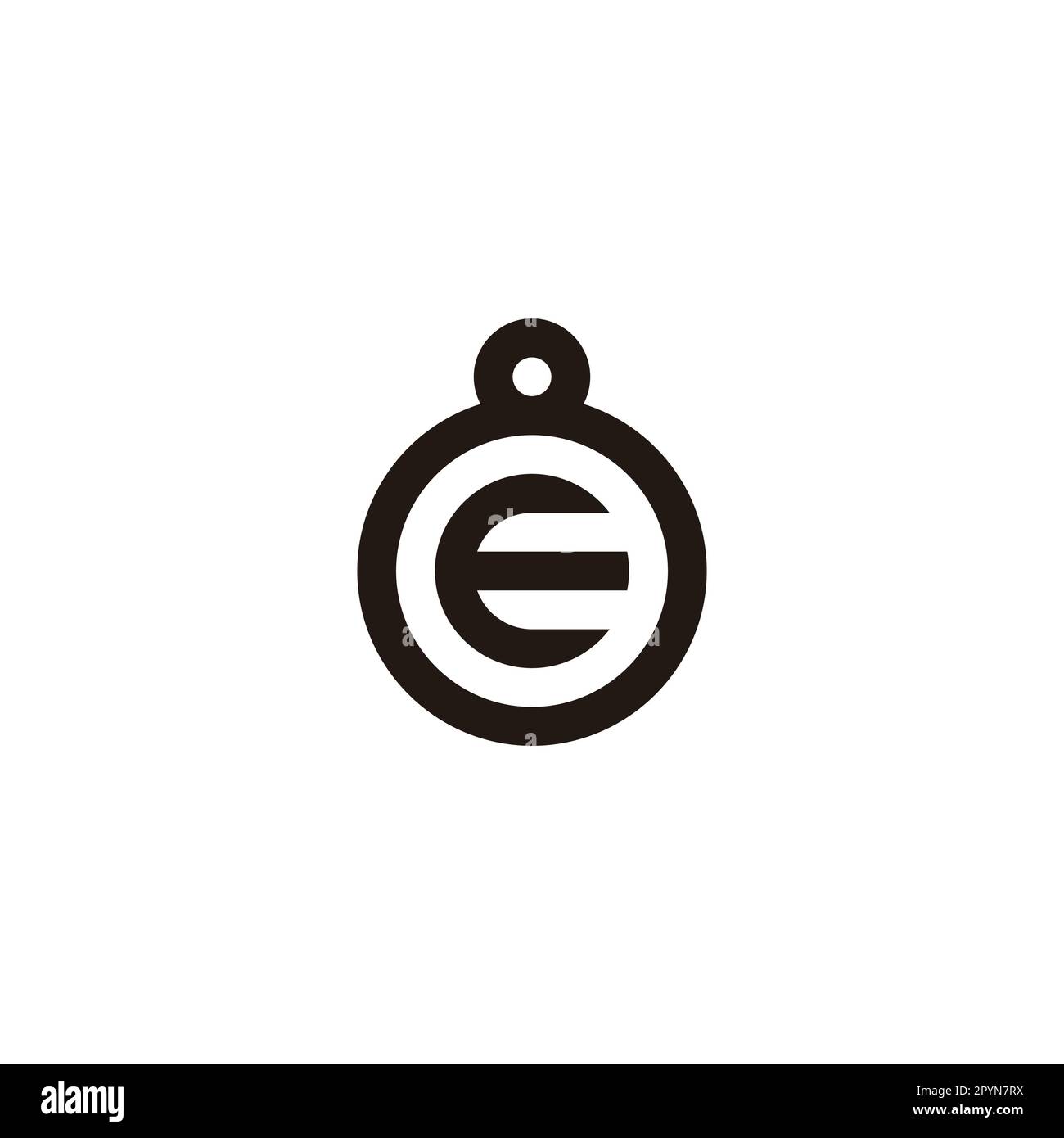 Letter E in 8, circle geometric symbol simple logo vector Stock Vector ...