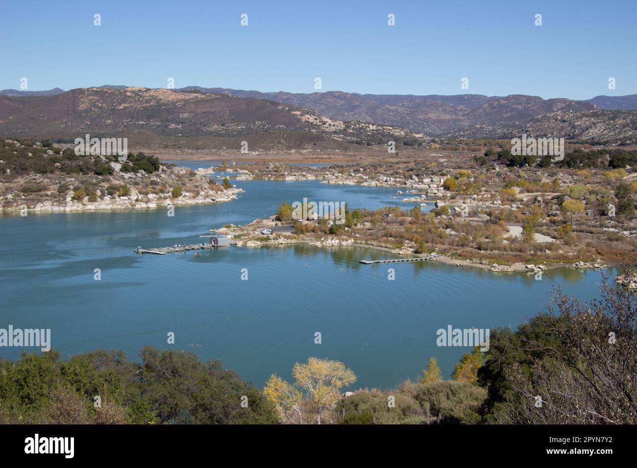 Campo, CA, USA - November 13, 2021: Lake Morena is a pleasant spot to ...