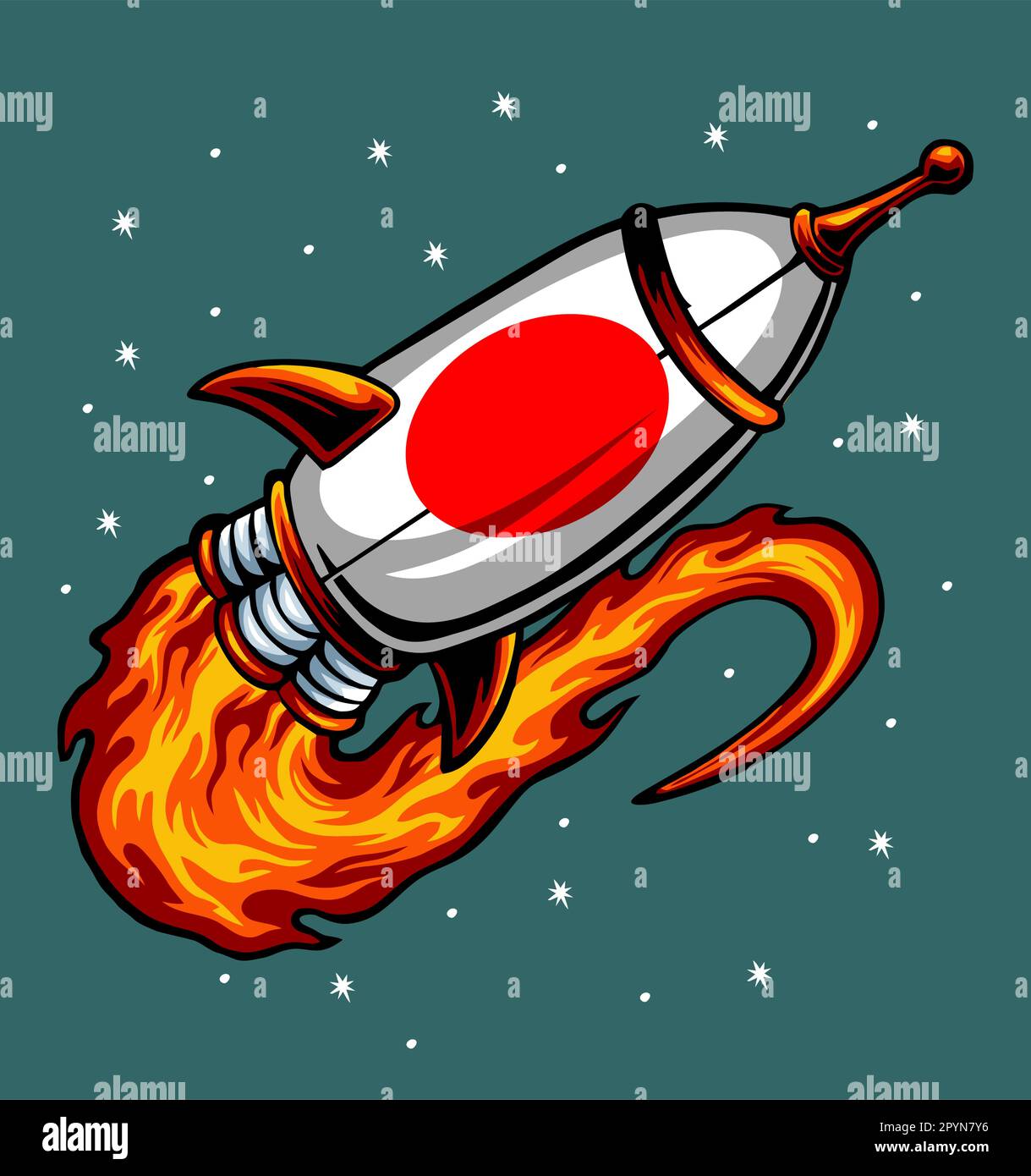 rocket cartoon vector template Stock Vector Image & Art - Alamy