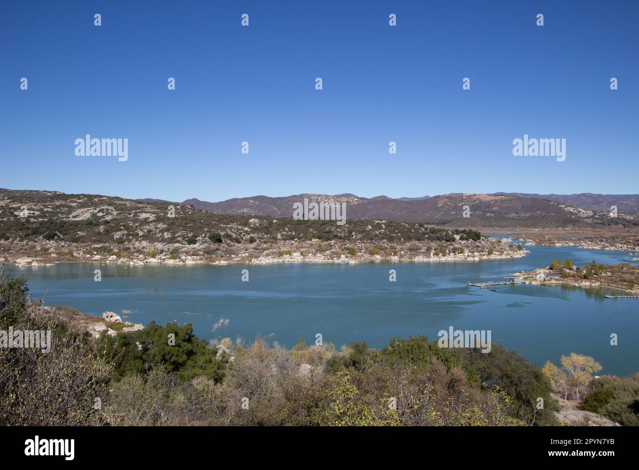 Campo, CA, USA - November 13, 2021: Lake Morena is a pleasant spot to ...