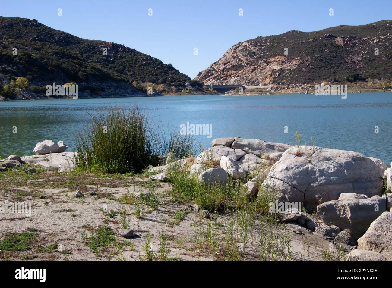 Campo, CA, USA - November 13, 2021: Lake Morena is a pleasant spot to ...