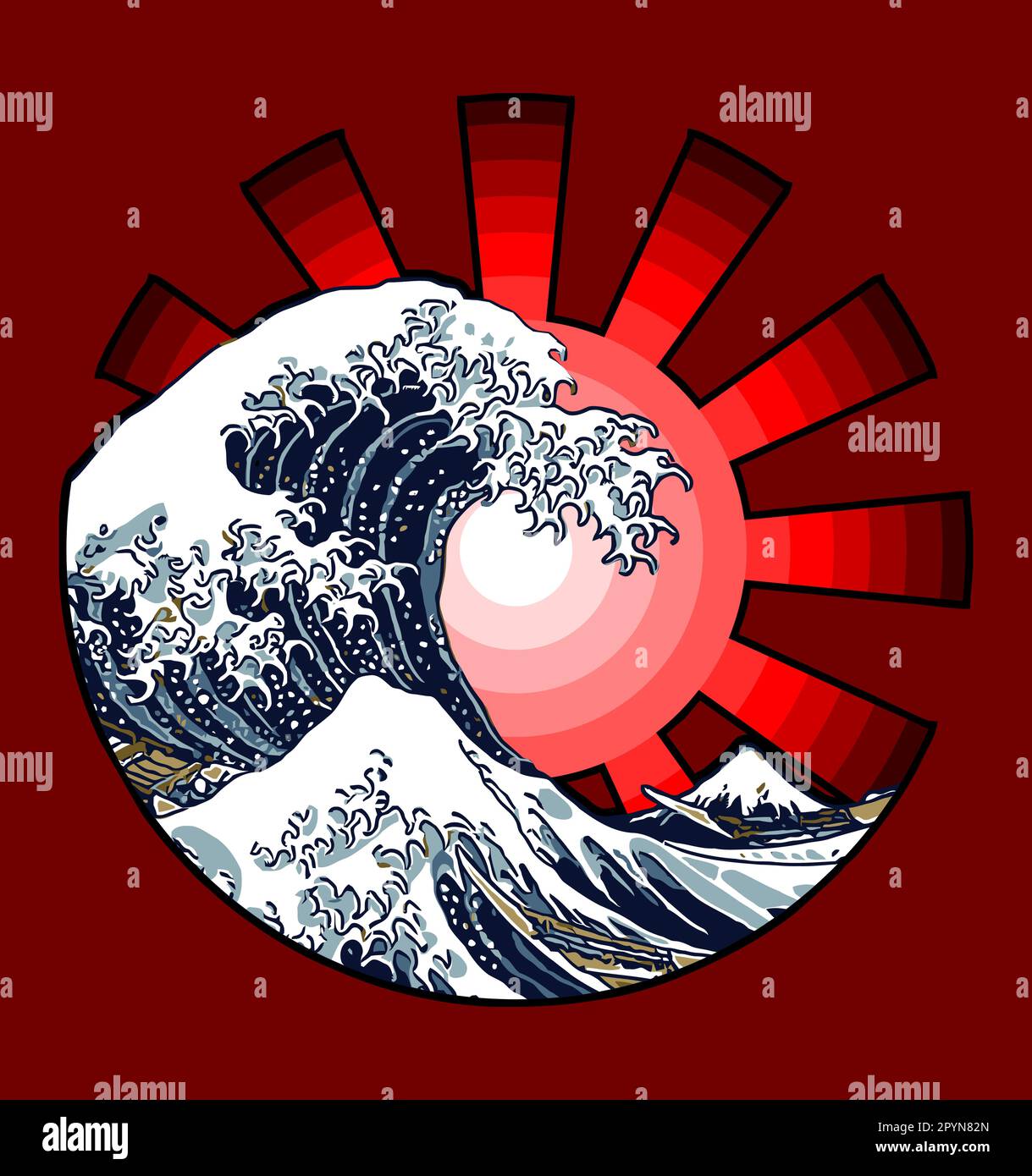 Texture sea waves sunset Stock Vector Images - Alamy