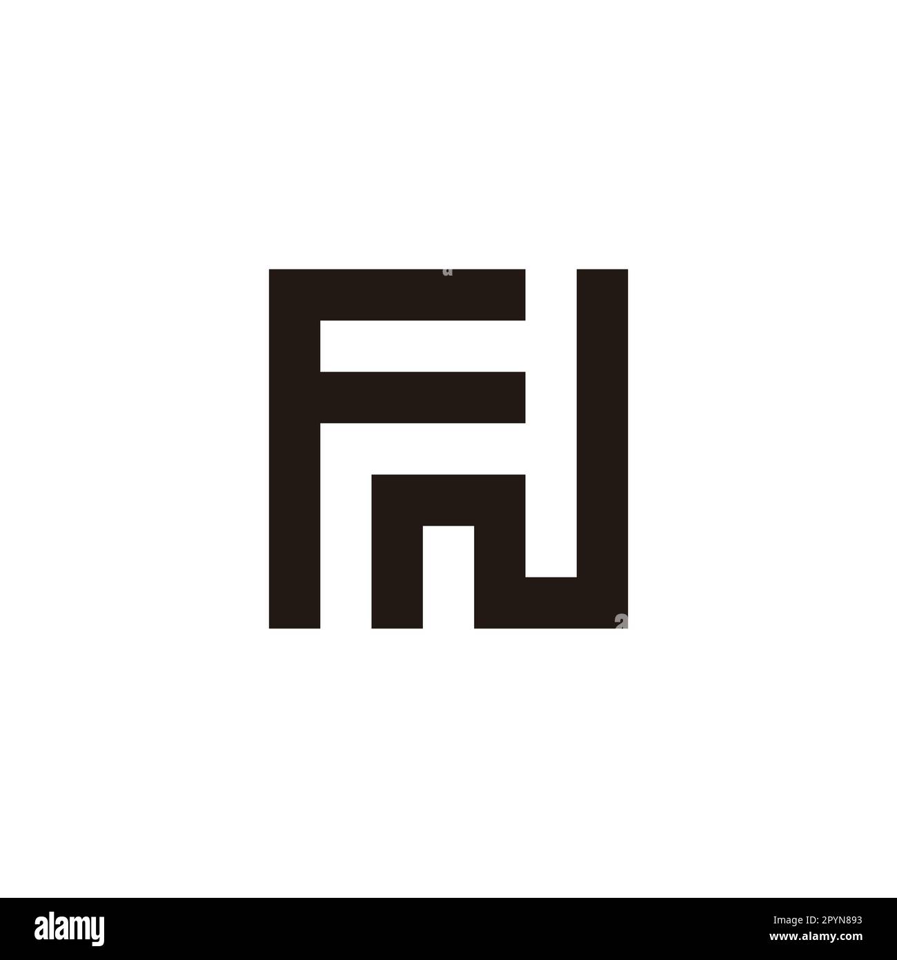 Letter F and N square geometric symbol simple logo vector Stock Vector ...