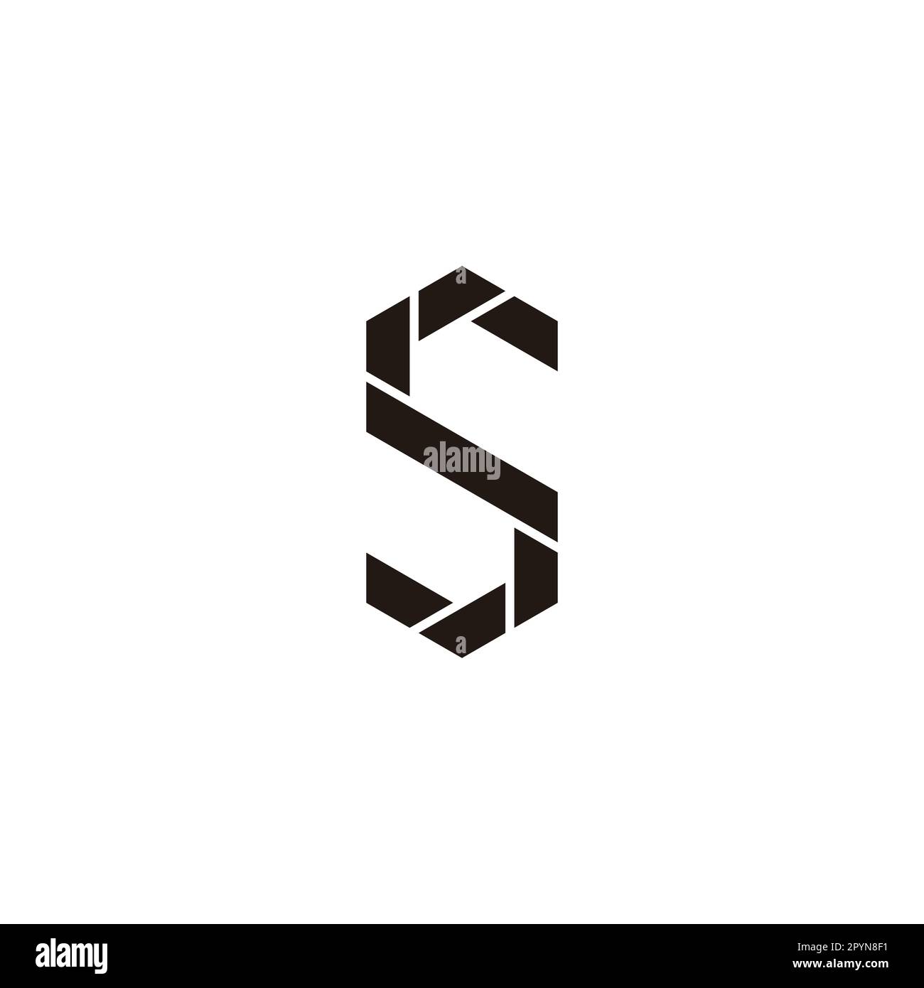 Letter S folded geometric symbol simple logo vector Stock Vector Image ...