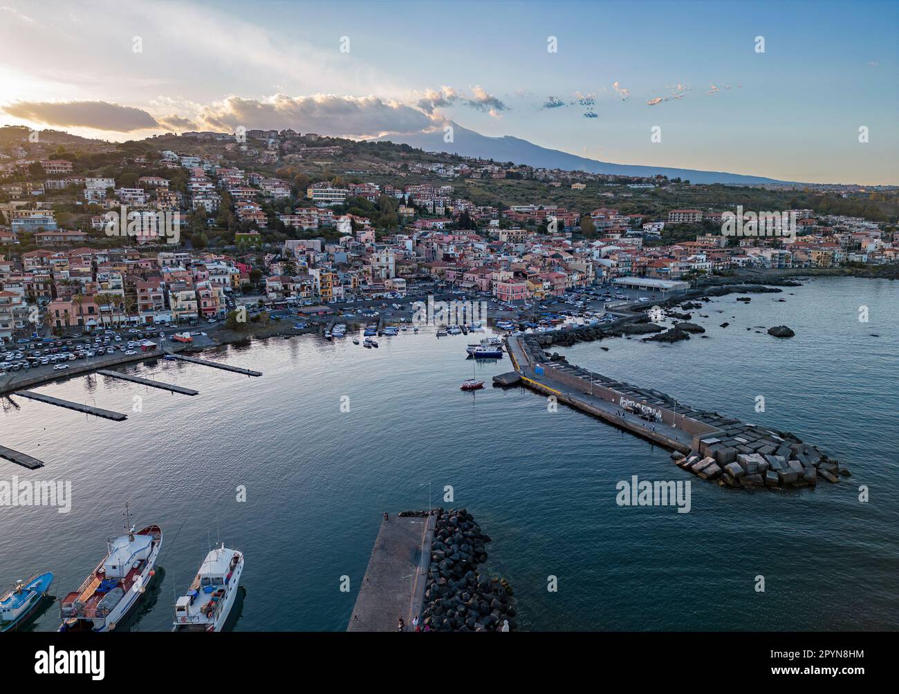 Drone shot majestic harbor hi-res stock photography and images - Alamy