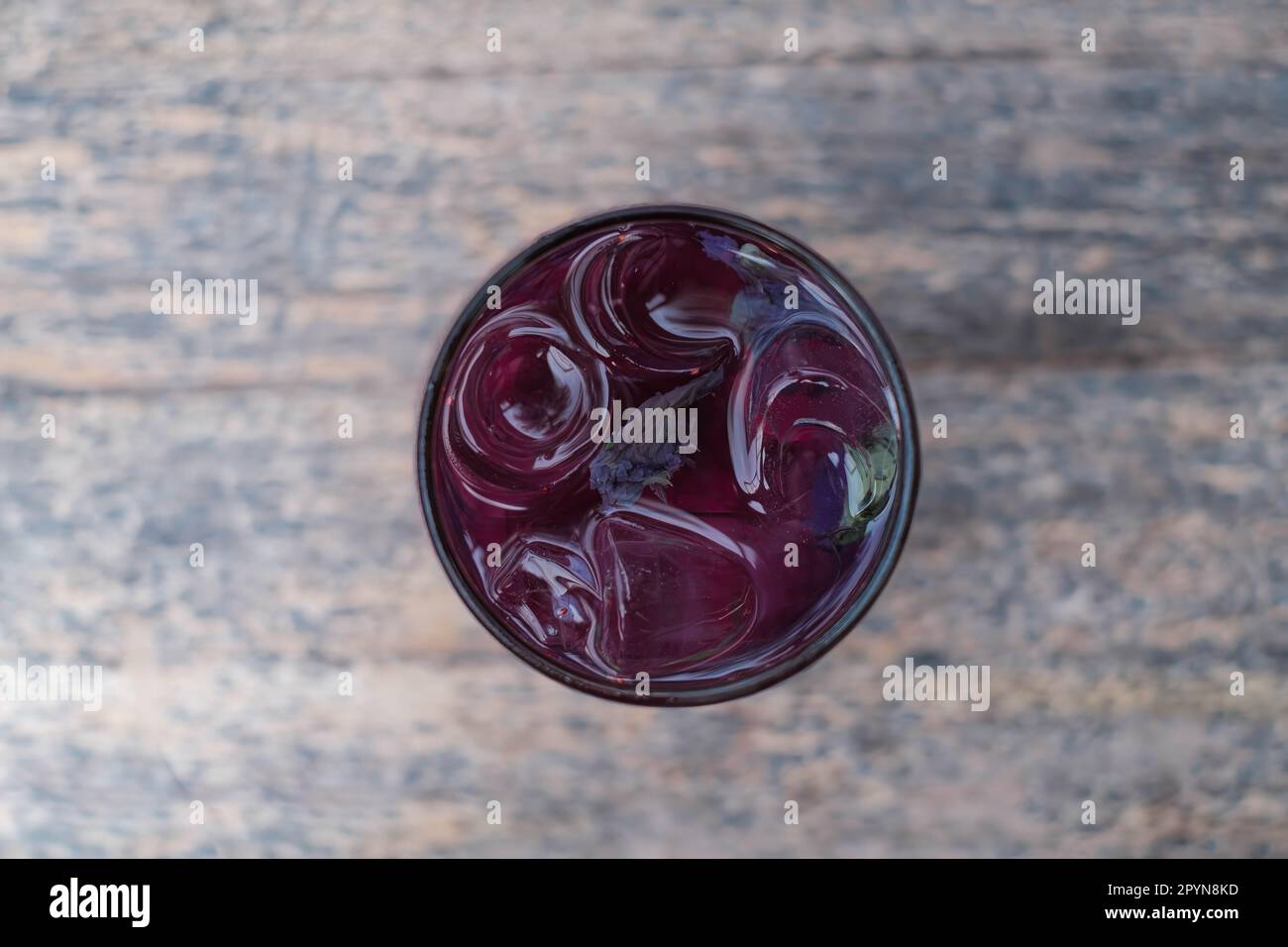 Flat lay or top view of a fresh drink made of Strawberry Fruit combined ...