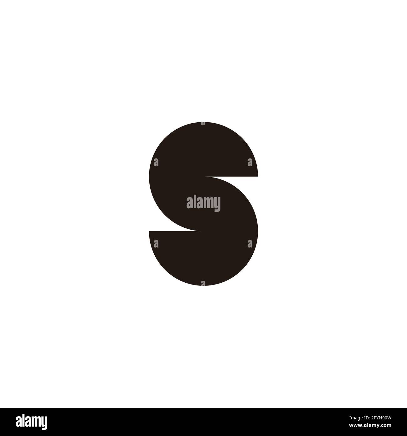 Letter S capsule, unique geometric symbol simple logo vector Stock ...