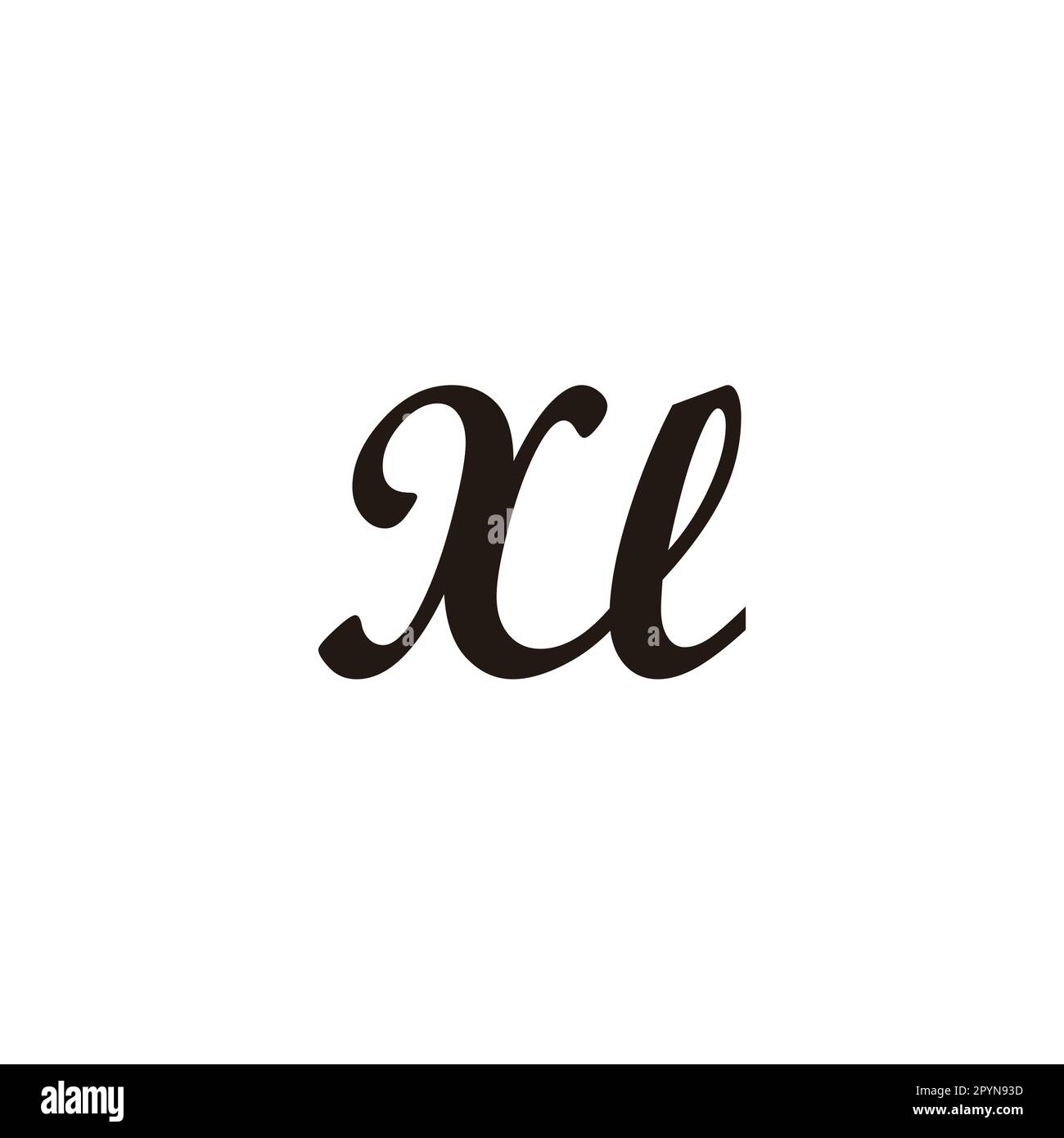 Letter XL connect geometric symbol simple logo vector Stock Vector ...