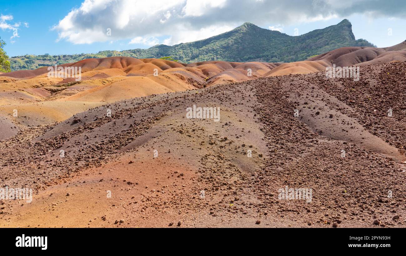 Chamarel Seven Colored Earth in Mauritius Stock Photo - Alamy