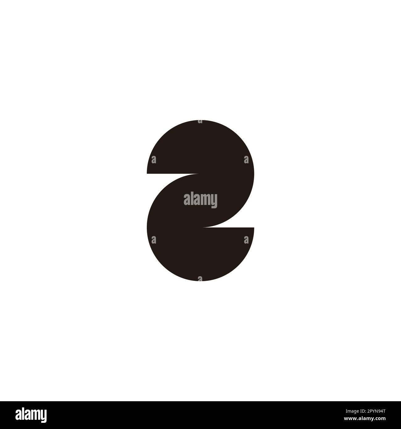 Number 2 capsule geometric symbol simple logo vector Stock Vector Image ...