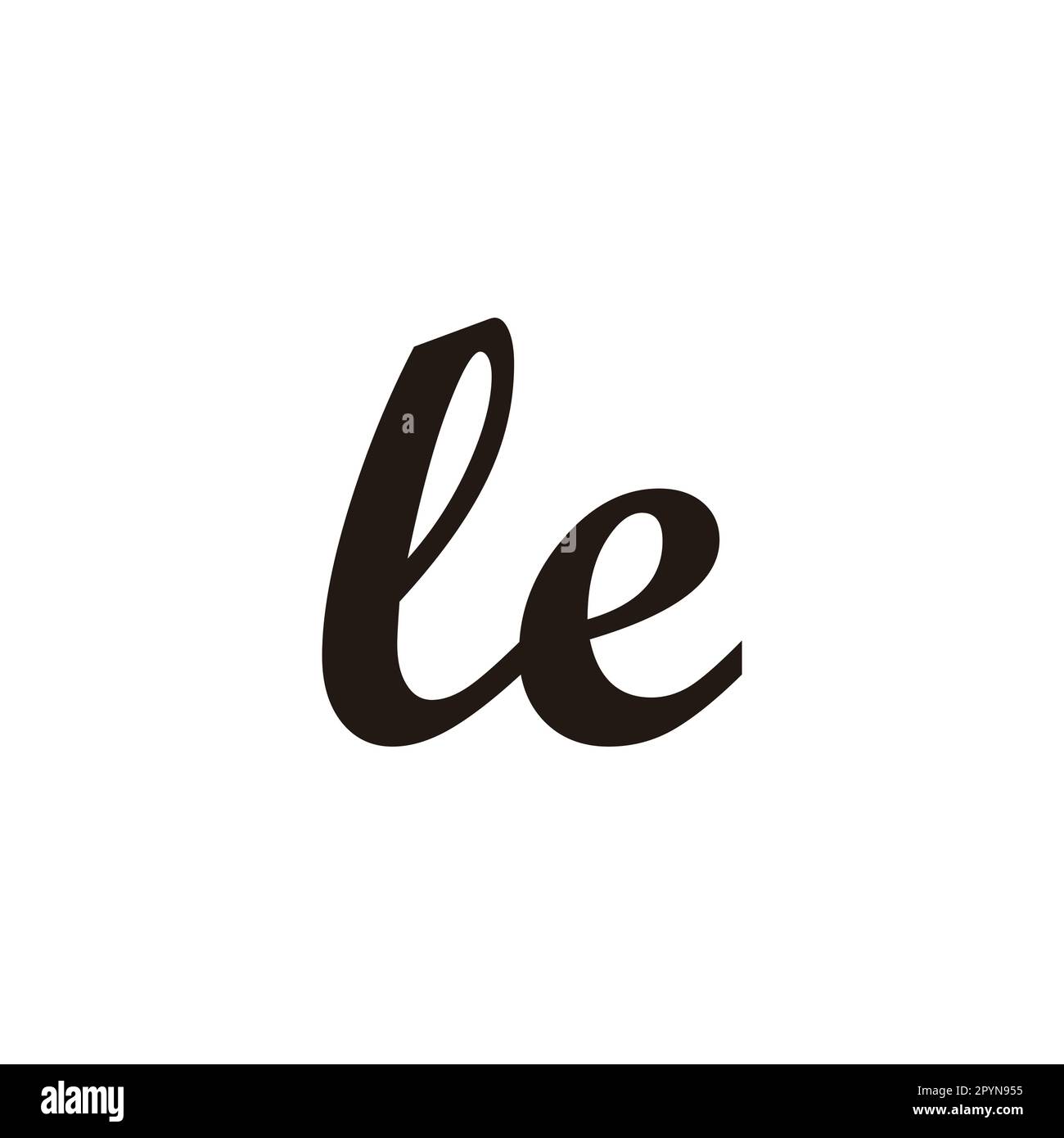 Letter Le connect geometric simple symbol logo vector Stock Vector ...
