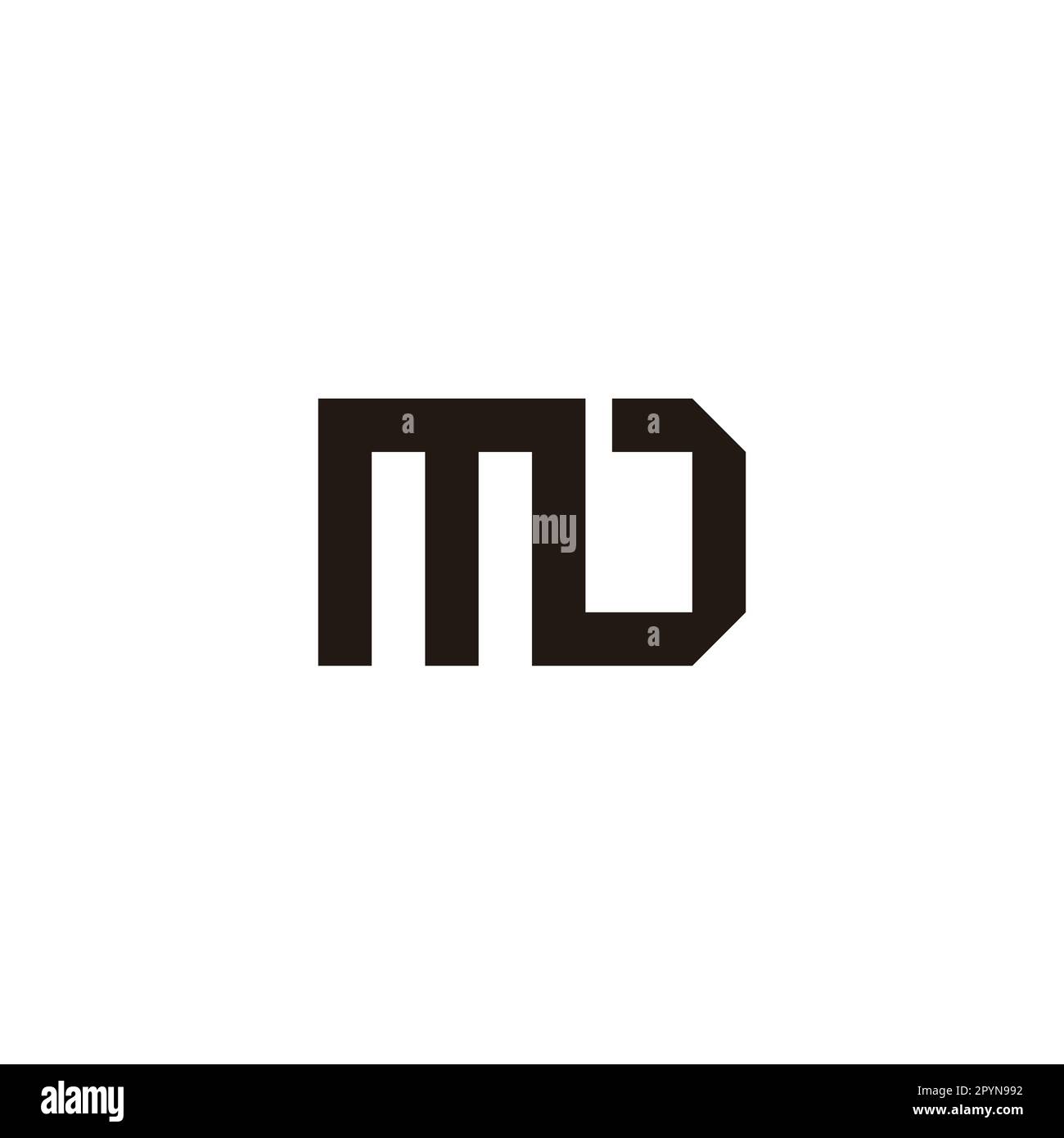 Letter MD square geometric simple symbol logo vector Stock Vector Image ...
