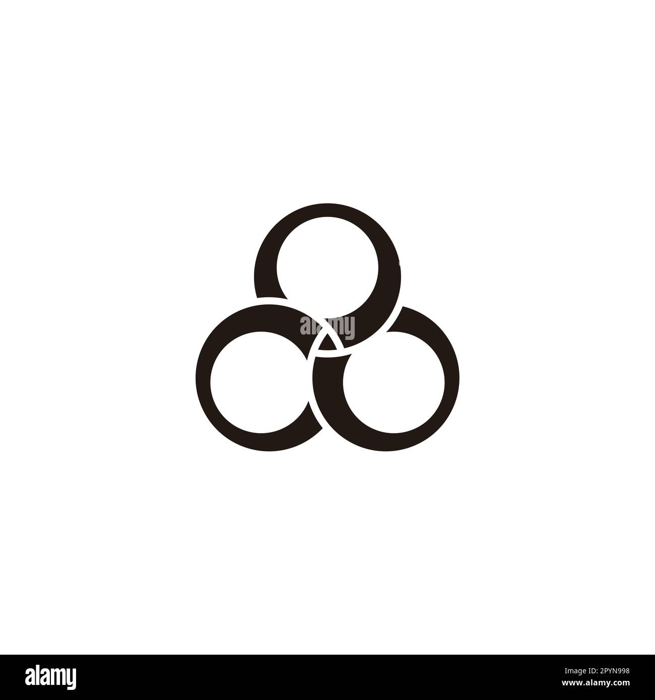 Three circles, triangle geometric simple symbol logo vector Stock ... Three circles, triangle geometric simple symbol logo vector Stock ...