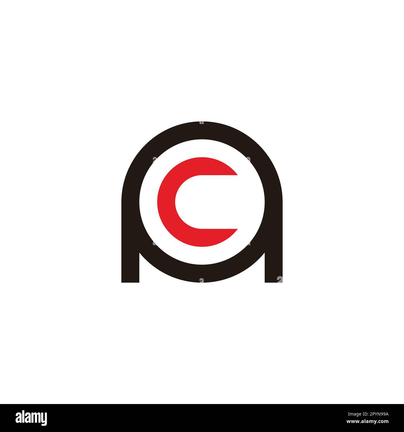 Letter c in A, circle geometric symbol simple logo vector Stock Vector ...