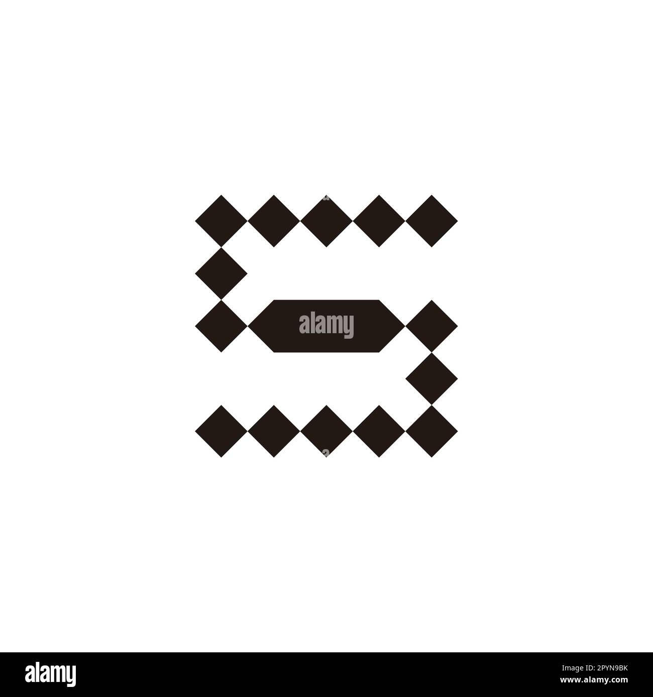 Letter s squares, hexagon geometric symbol simple logo vector Stock ...