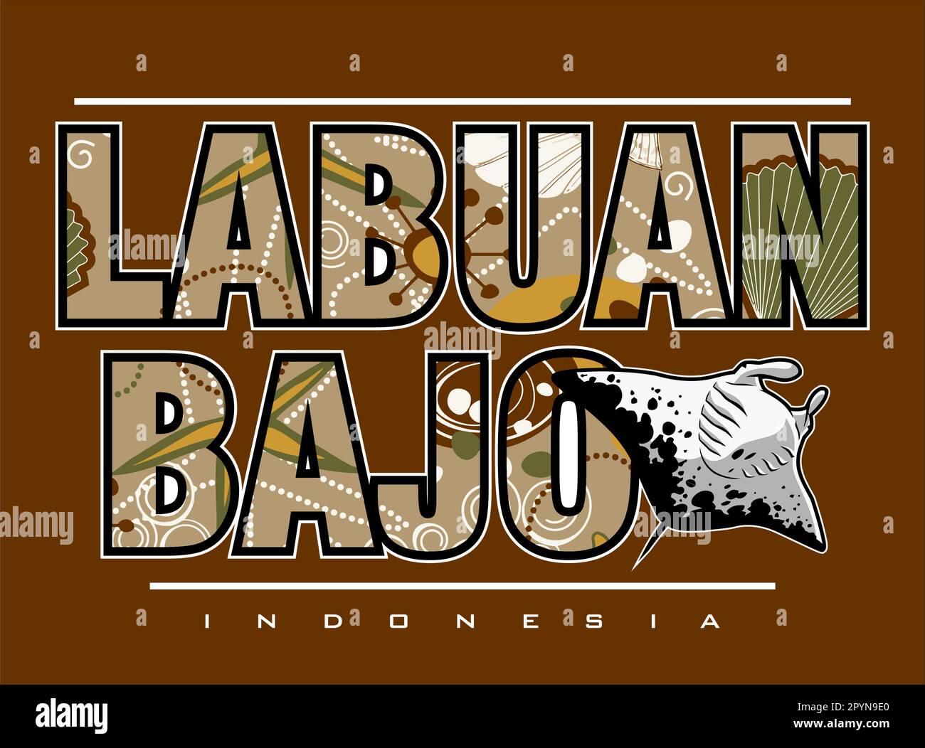 Labuan bajo landscape Stock Vector Images - Alamy