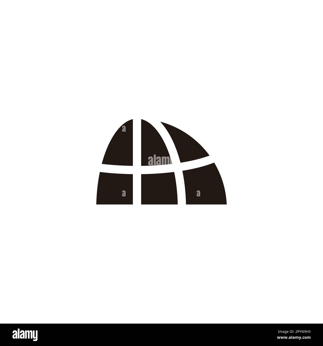 Letter M building, city geometric symbol simple logo vector Stock ...