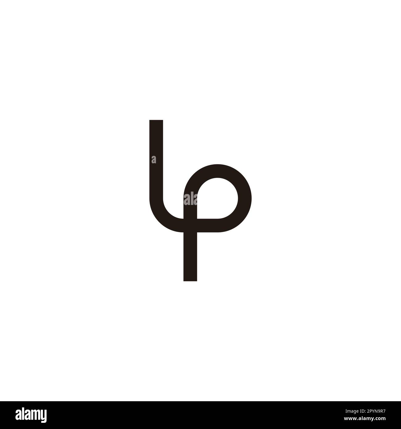 Letter Lp curve geometric symbol simple logo vector Stock Vector Image ...