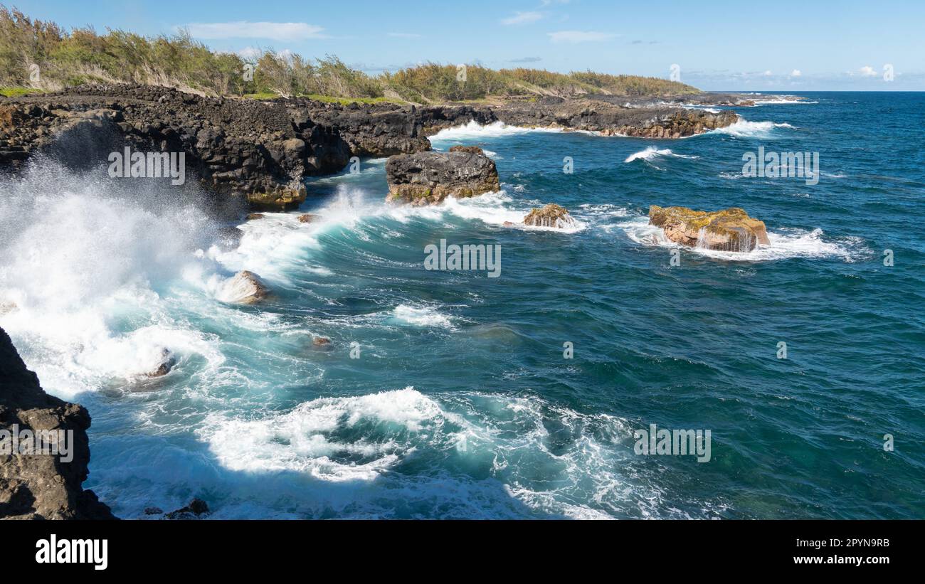 Beautiful shore scenery on the south coast of Mauritius Stock Photo - Alamy