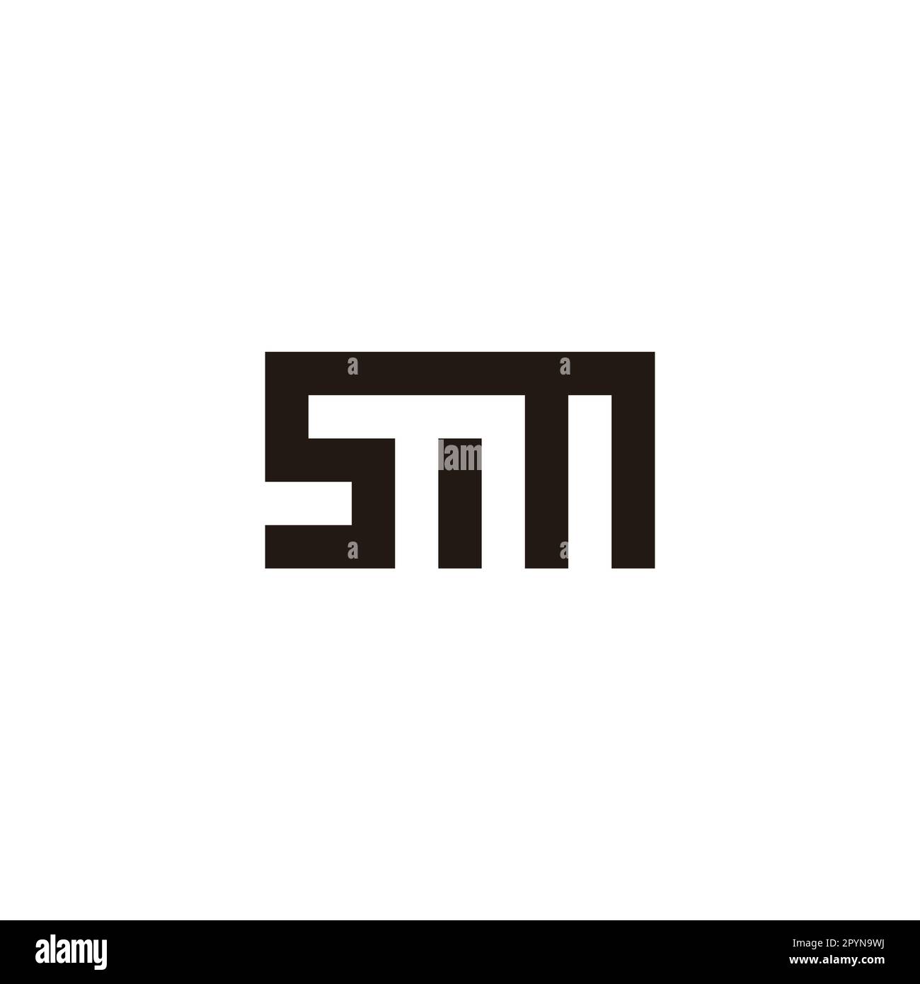 Letter SM square geometric symbol simple logo vector Stock Vector Image ...