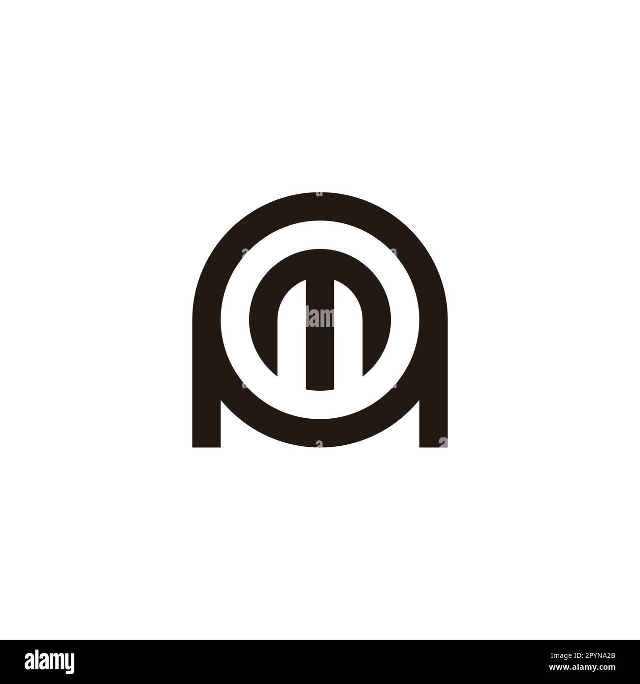 Letter m in A, circle geometric symbol simple logo vector Stock Vector ...