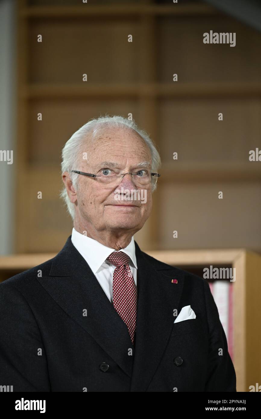 TARTU 20230504 King Carl Gustaf in connection with a press meeting in ...