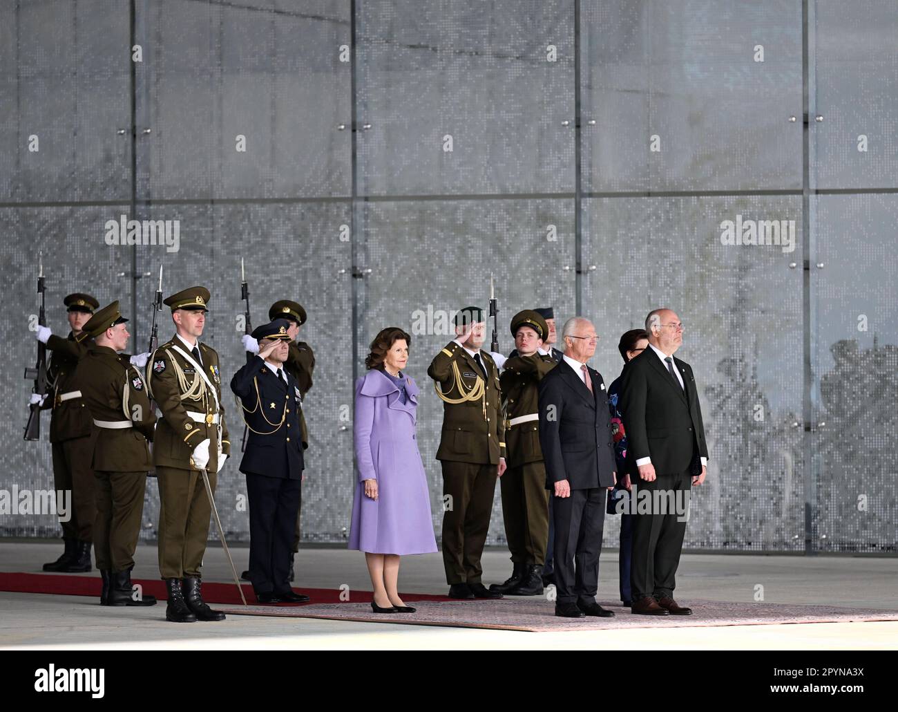 TARTU 20230504King Carl Gustaf, Estonian President Alar Karis' Queen ...