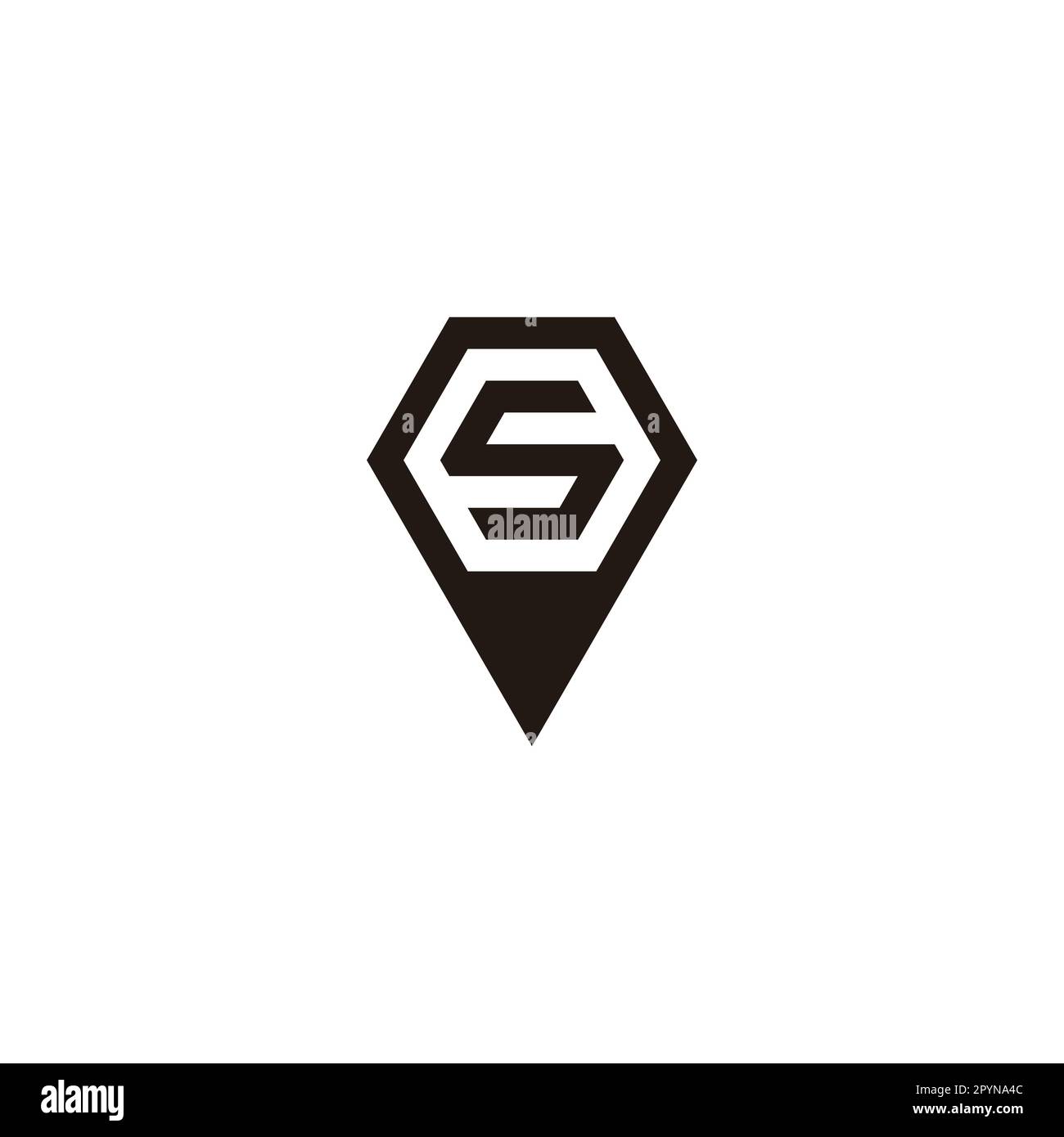 Letter s in pencil geometric symbol simple logo vector Stock Vector ...