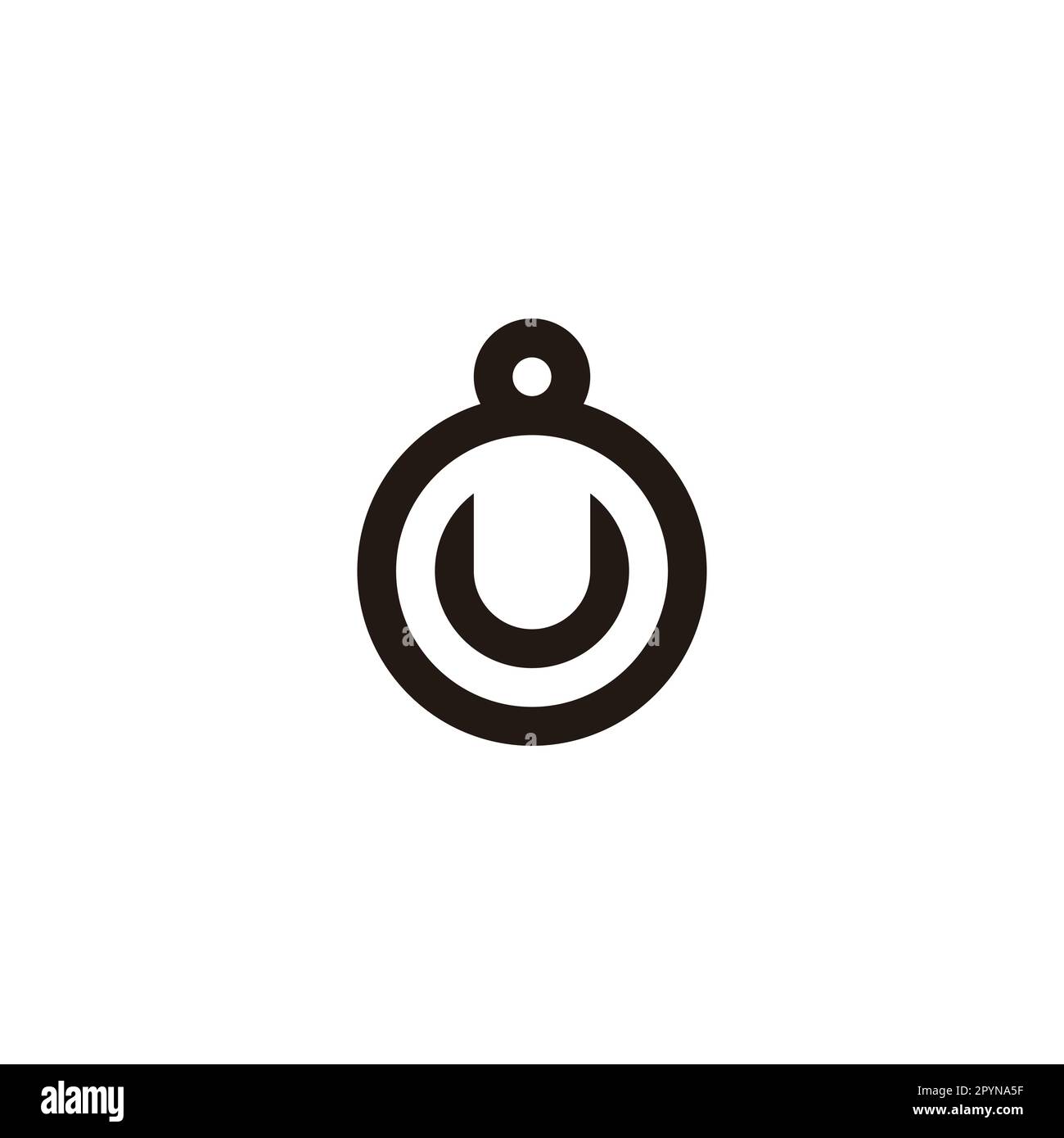 Letter U in 8, circle geometric symbol simple logo vector Stock Vector ...