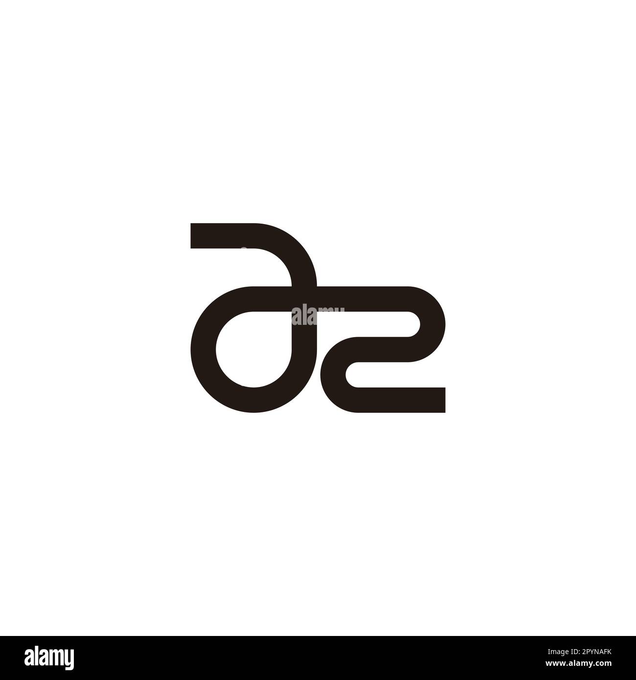 Letter a number 2 connect, curve geometric symbol simple logo vector Stock Vector Image & Art ...