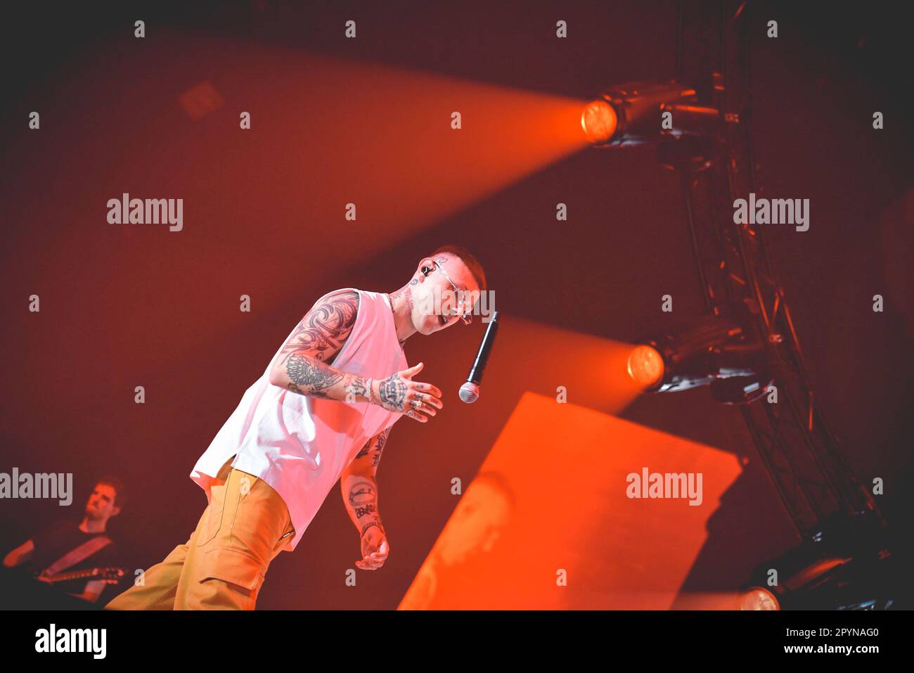Naples, Italy. 03rd May, 2023. The Italian rapper Lazza (Jacopo ...