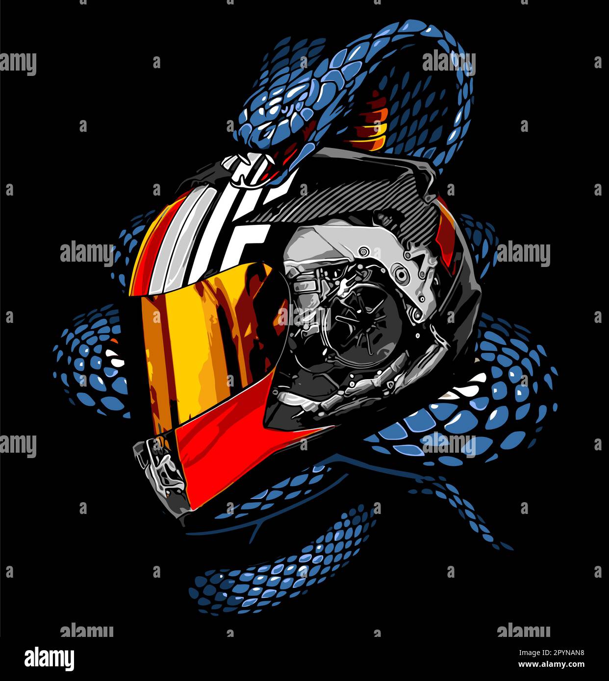 helmet and snake Stock Vector Image & Art - Alamy