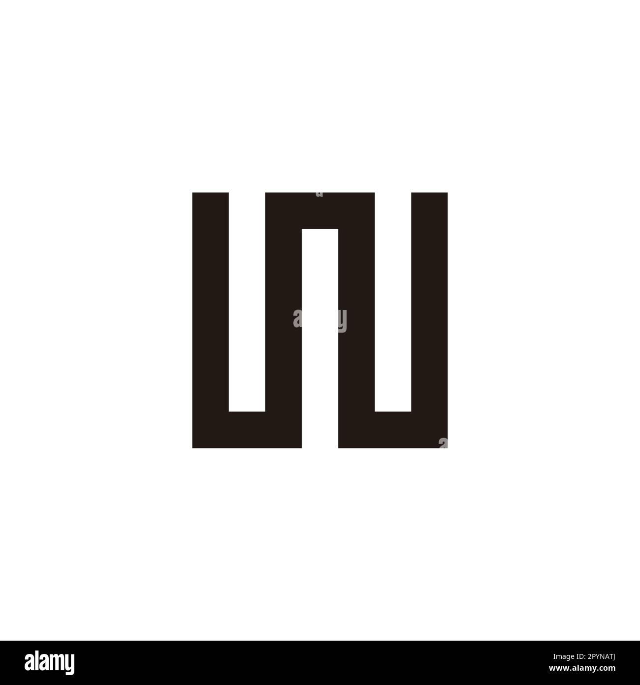 Letter w square, curve geometric symbol simple logo vector Stock Vector ...