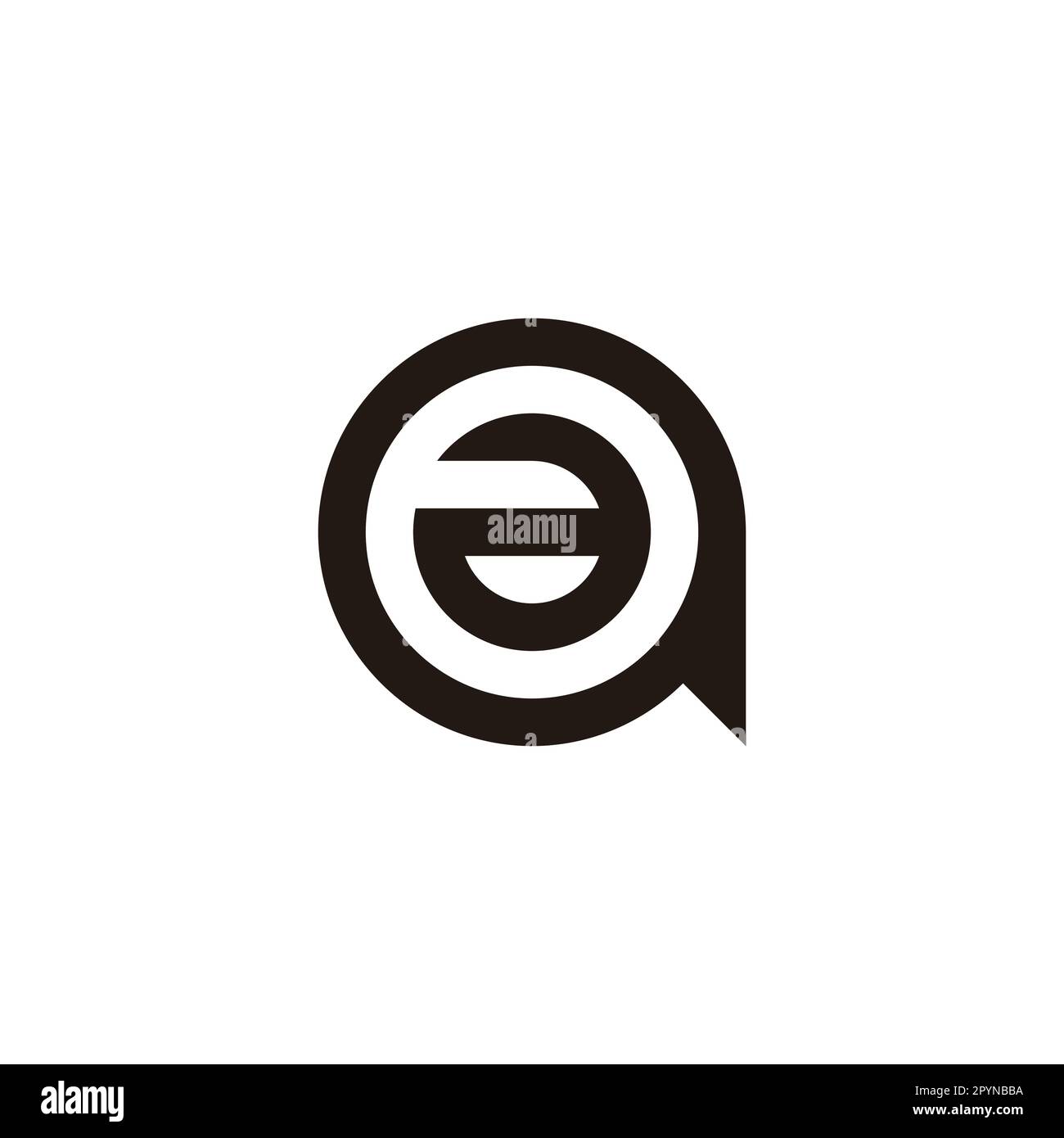 Letter a in message, circle geometric symbol simple logo vector Stock ...