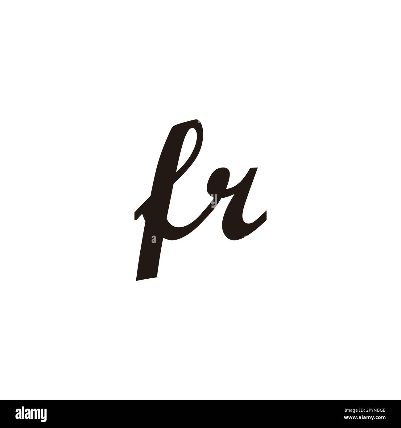 Letter fr connect geometric symbol simple logo vector Stock Vector ...