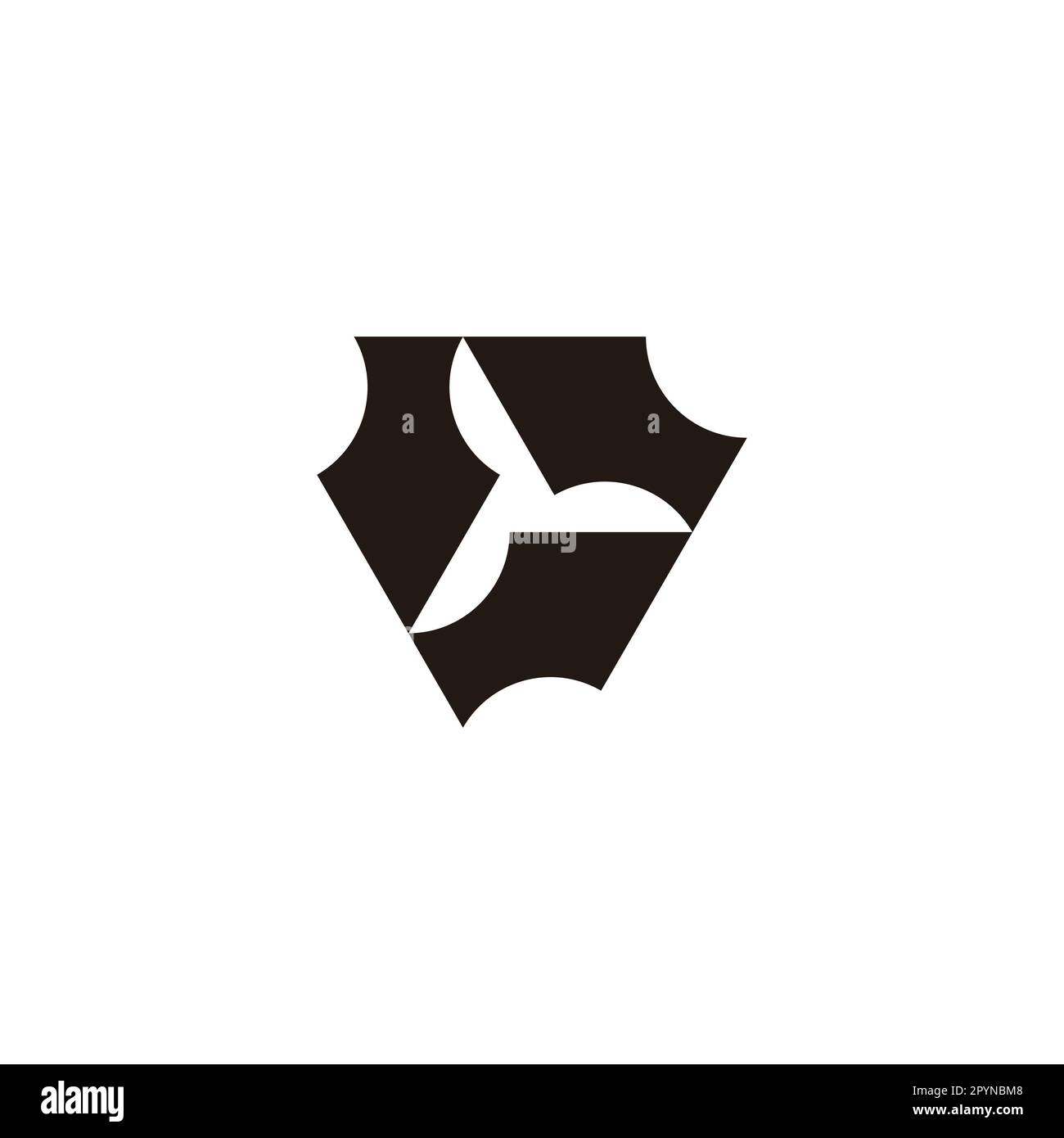 Three pen, geometric symbol simple logo vector Stock Vector Image & Art ...