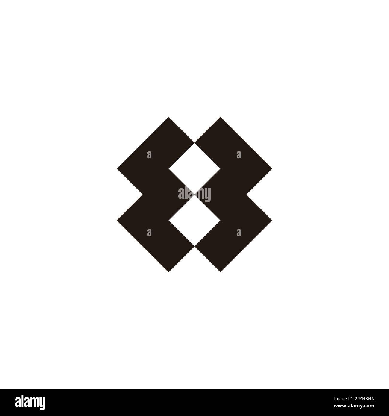 Letter E number 3, square geometric symbol simple logo vector Stock ...