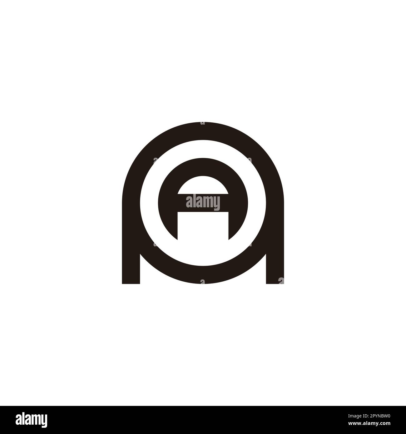 Letter A in A, circle geometric symbol simple logo vector Stock Vector ...