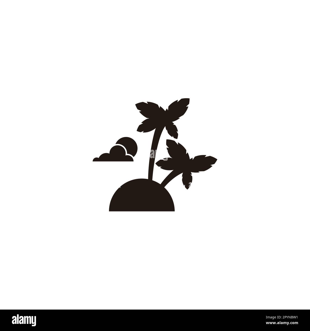 Island, illustration geometric symbol simple logo vector Stock Vector ...