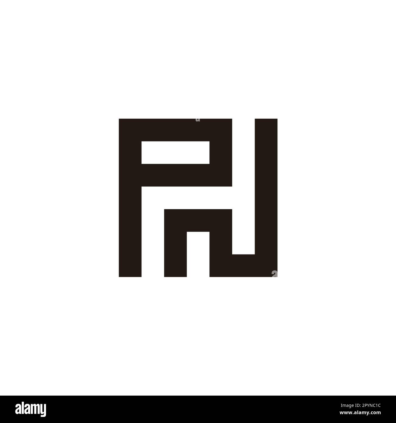 Letter P and N square geometric symbol simple logo vector Stock Vector ...