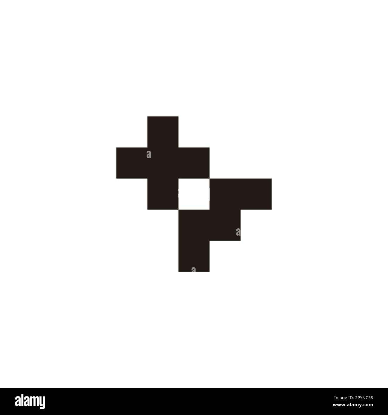 Letter M plus, square geometric symbol simple logo vector Stock Vector ...