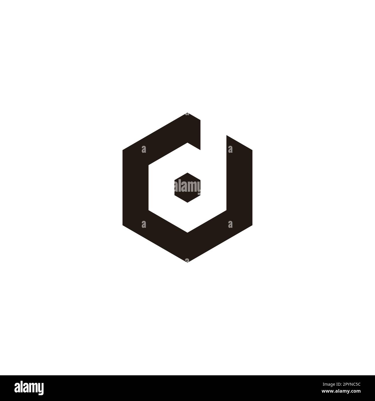 Letter d hexagon geometric symbol simple logo vector Stock Vector Image ...