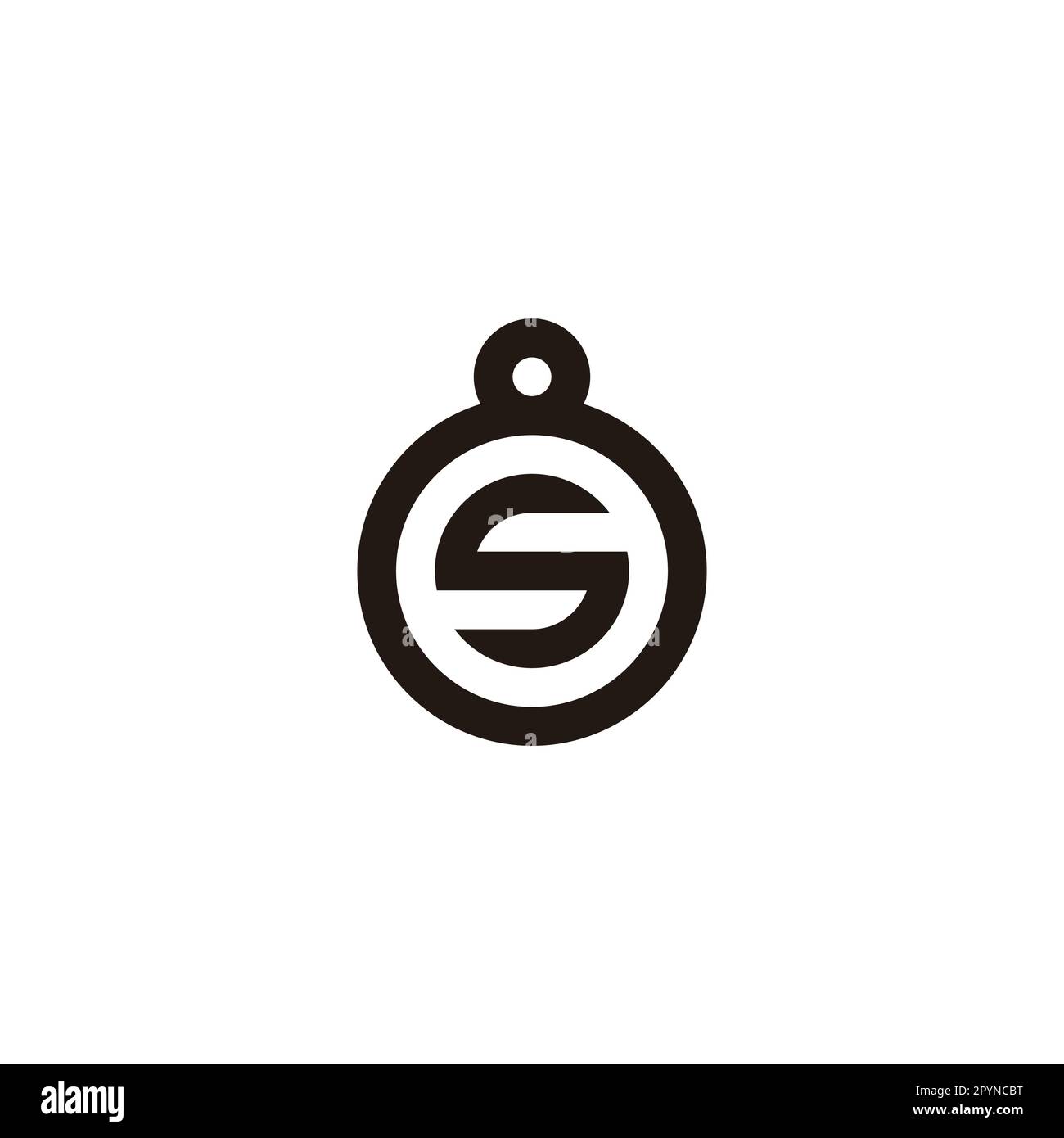 Letter s in 8, circle geometric symbol simple logo vector Stock Vector ...
