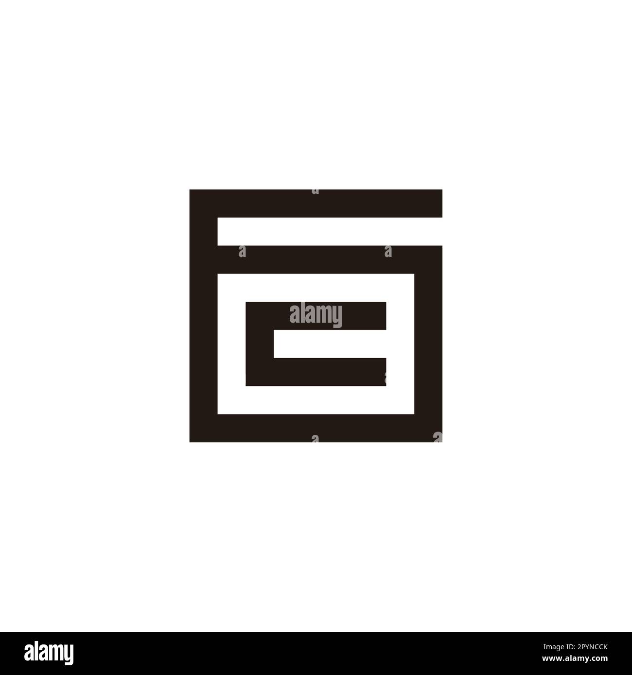 Letter c in 6, square geometric symbol simple logo vector Stock Vector Image & Art - Alamy