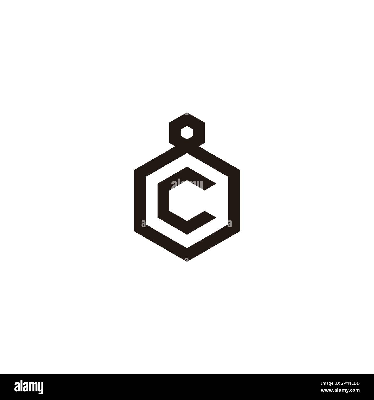 Letter C in 8, hexagon geometric symbol simple logo vector Stock Vector ...