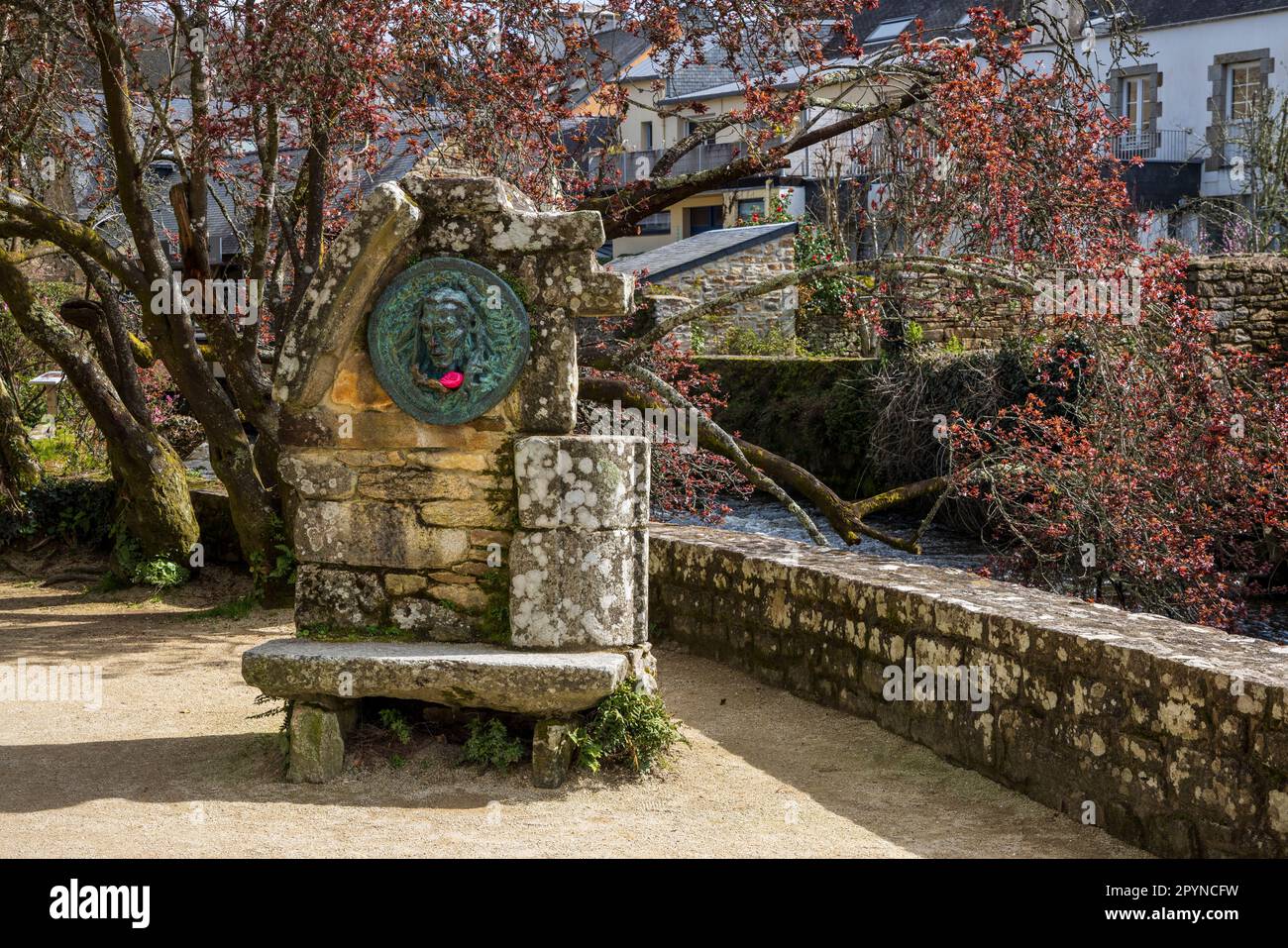 A tribute to the French poet Xavier Grall along the promenade by the ...