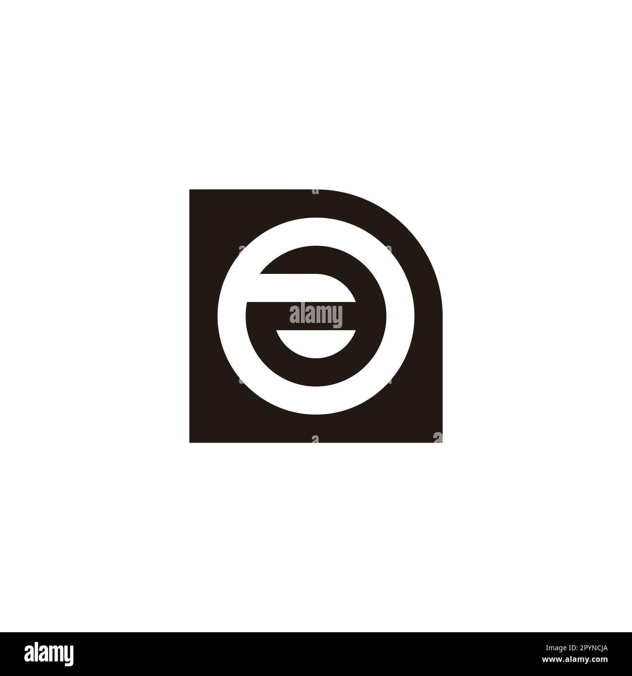 Letter a in file, circle geometric symbol simple logo vector Stock ...