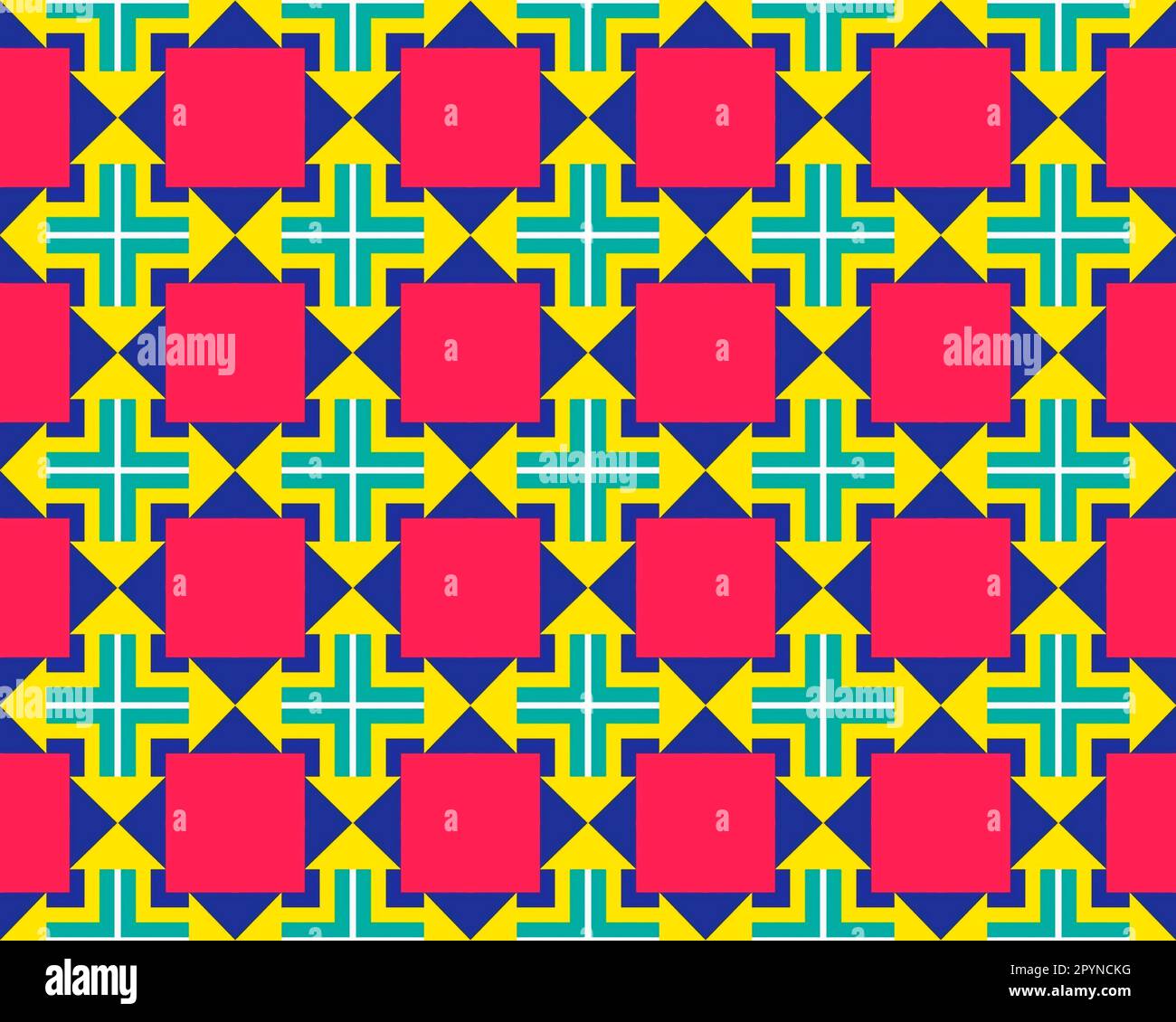 A digital render of an abstract vibrant seamless pattern for wallpapers ...