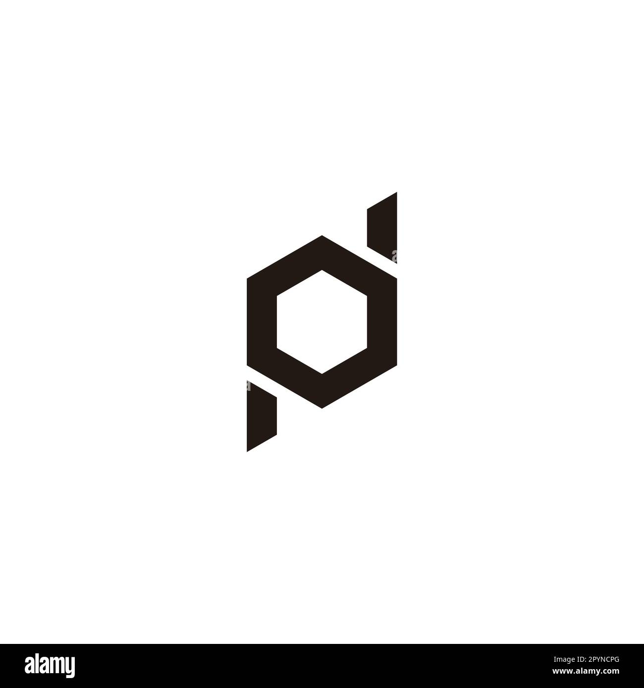 Letter p, o and d hexagon geometric symbol simple logo vector Stock Vector Image & Art - Alamy